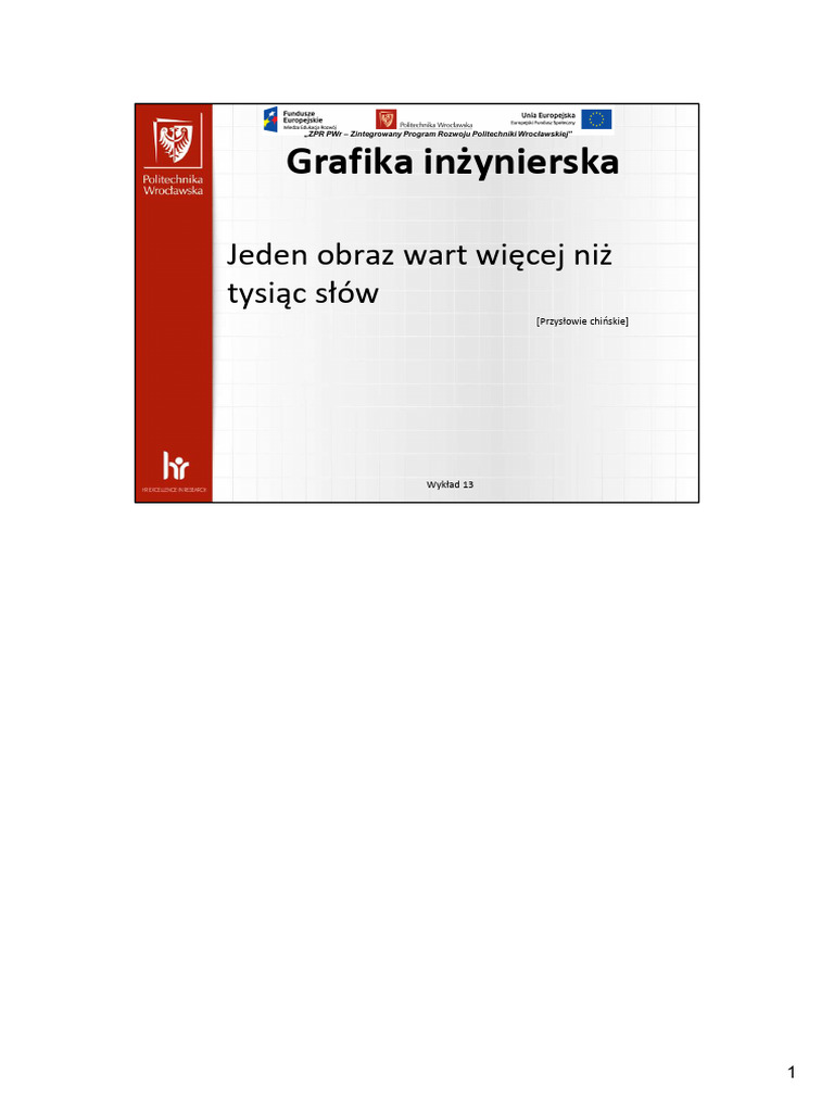 Wykład Grafika Inżynierska 13 | PDF