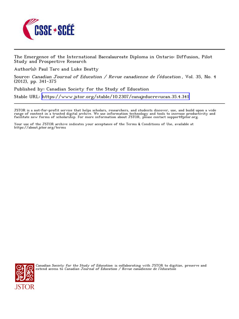 Tarc EmergenceInternationalBaccalaureate 2012 | PDF | Educational ...
