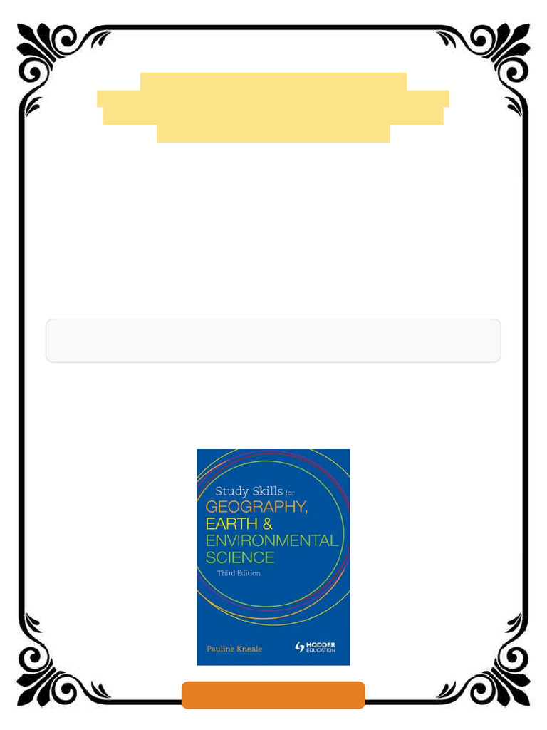 Study Skills For Geography Earth and Environmental Science Students A ...