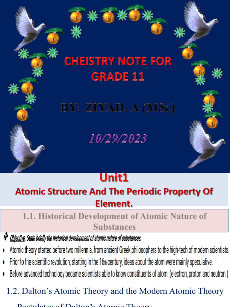 Grade 11 Chemistry: Atomic Theory Basics | PDF | Atomic Orbital ...