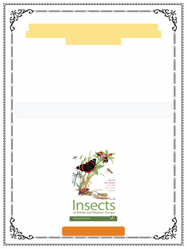 Insects of Britain and Western Europe Michael Chinery ebook full ...