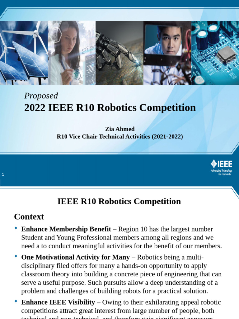 IEEE R10 Robotics Competition Overview | PDF
