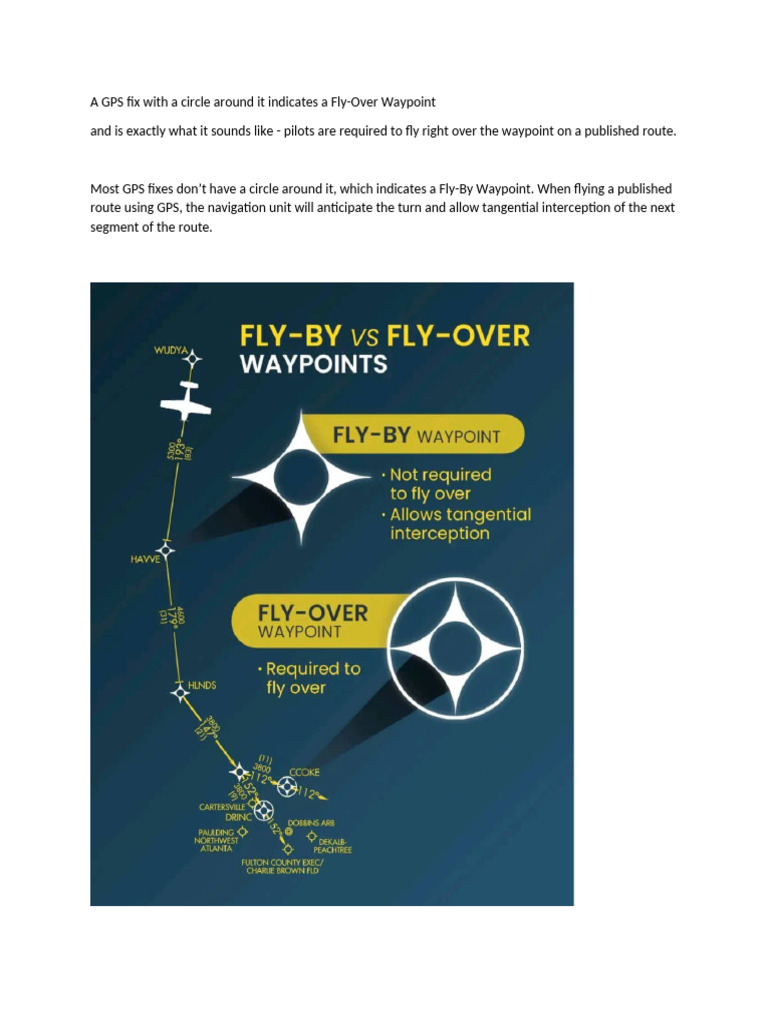 A GPS Fix With a Circle Around It Indicates a Fly | PDF
