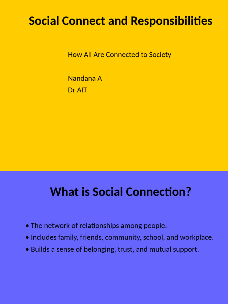 Social Connect and Responsibilities Final | PDF