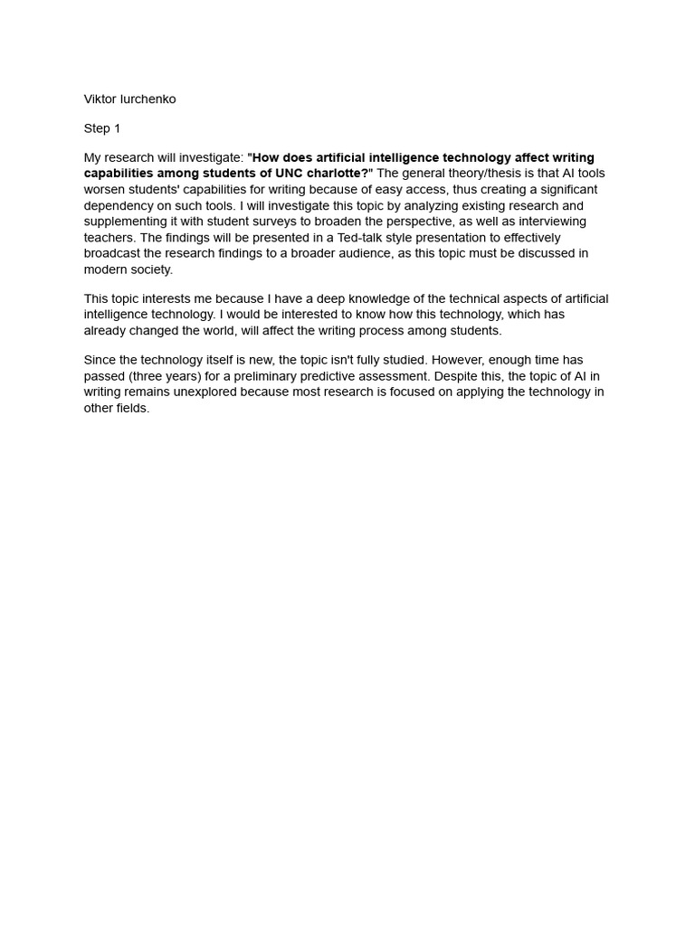 How Does Artificial Intelligence Technology Affect Writing Capabilities ...