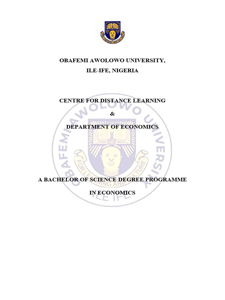 B.Sc. Economics Degree Requirements | PDF | Economics | Macroeconomics