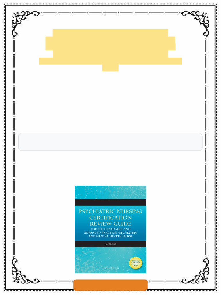 Psychiartic Nursing Certification Review Guide for the Generalist and ...