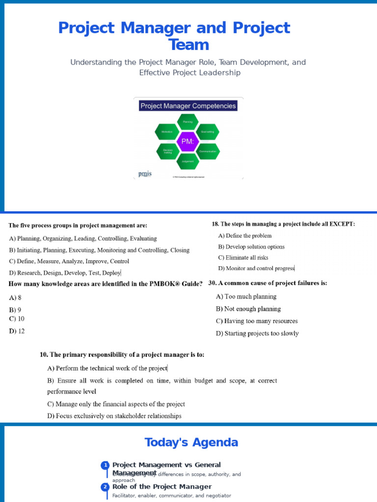 2 - Project Manager and Project Team | PDF | Project Management ...