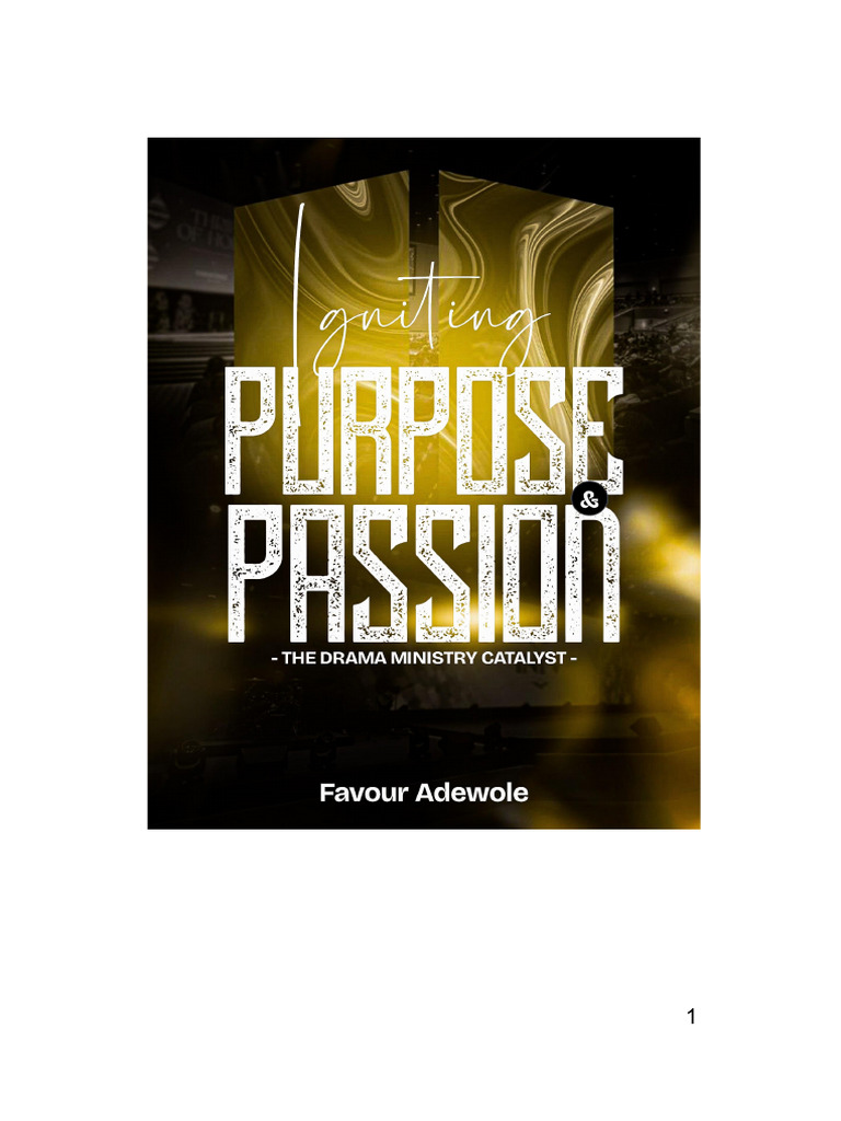 Ignite Your Purpose in Drama Ministry | PDF | Prayer | Screenwriting