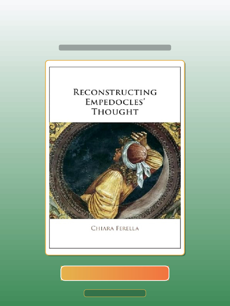 Reconstructing Empedocles Thought 1st Edition HQ File Exam Prep | PDF ...