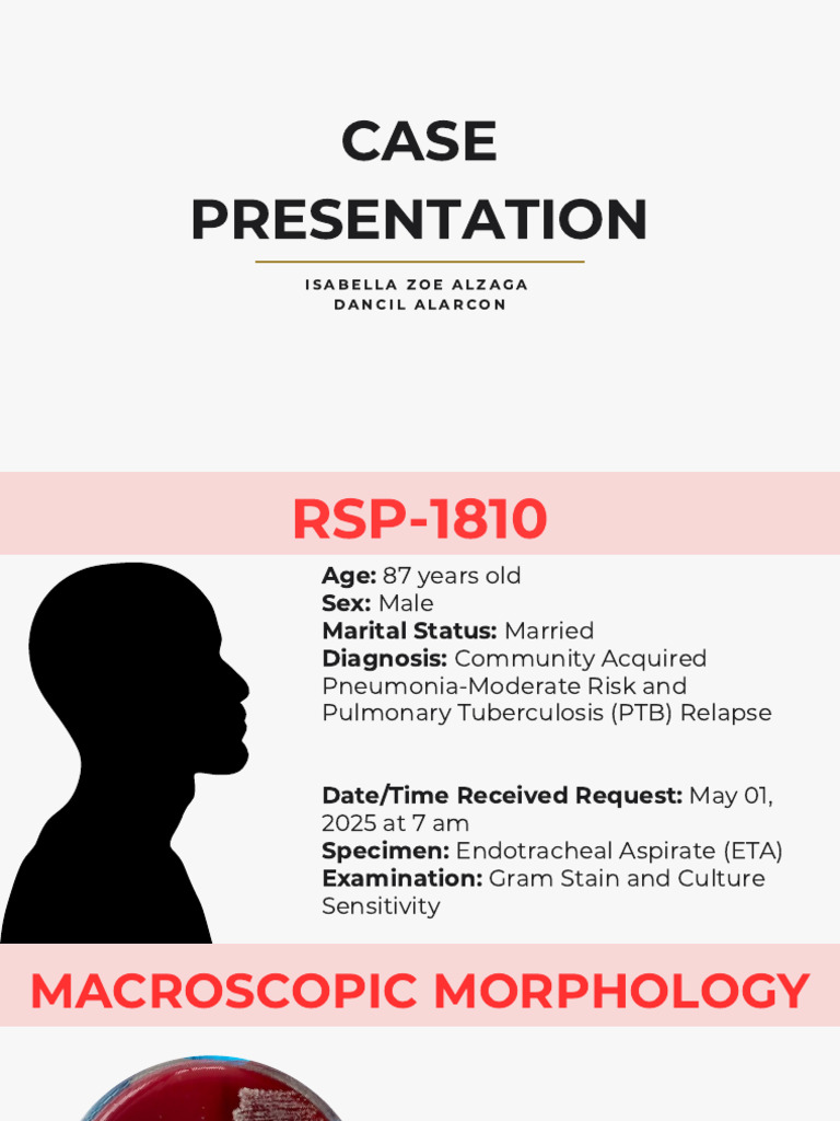 Pneumonia Case Study: 87-Year-Old Male | PDF | Diseases And Disorders ...