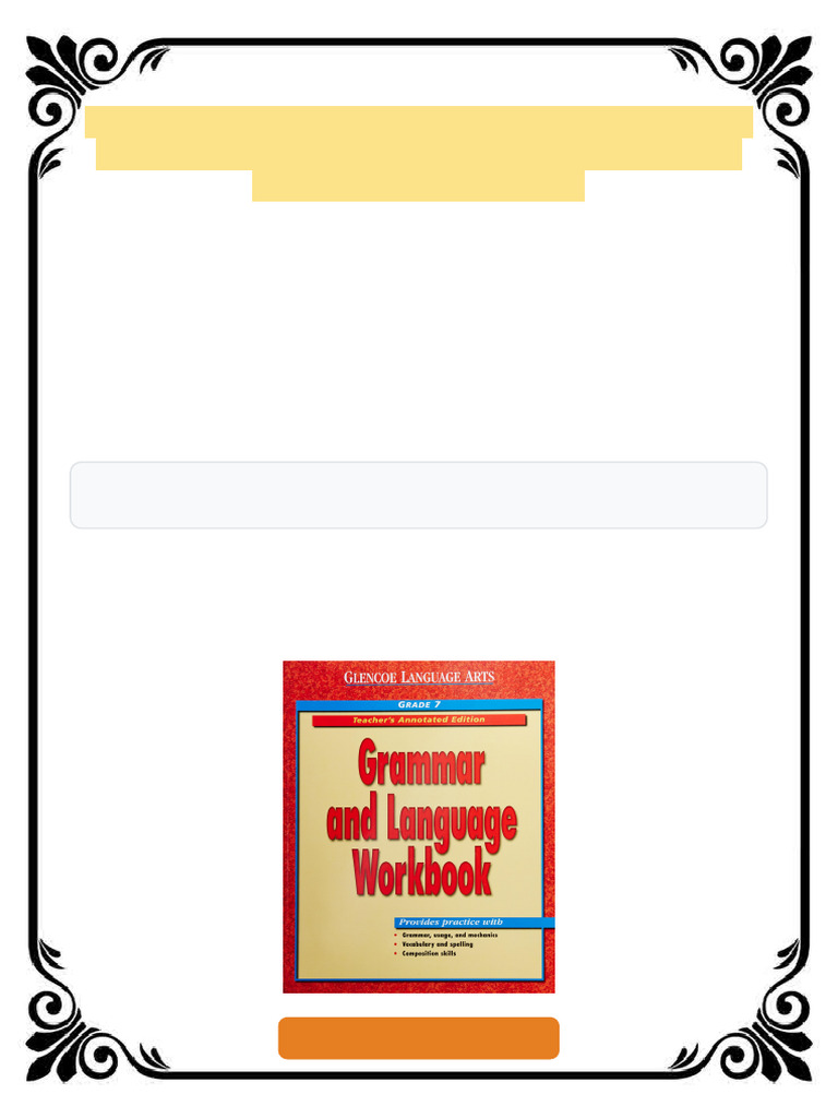 Grab The PDF For Grammar and Language Workbook Grade 07 Teachers ...