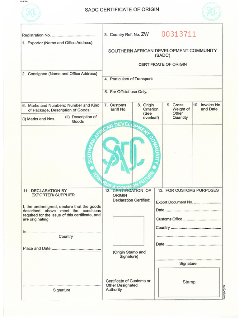 Certificate of Origin | PDF