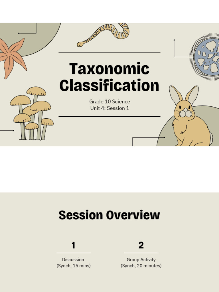 Taxonomic Classification for Grade 10 | PDF | Taxonomy (Biology) | Taxon
