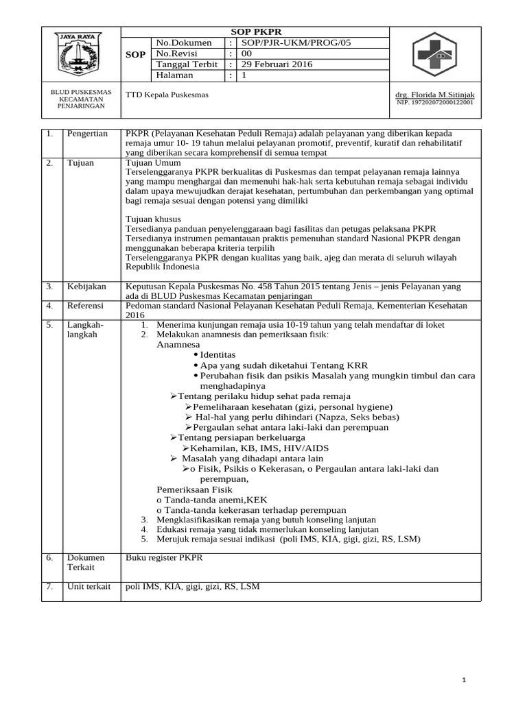Sop Pkpr Revisi Audit | PDF