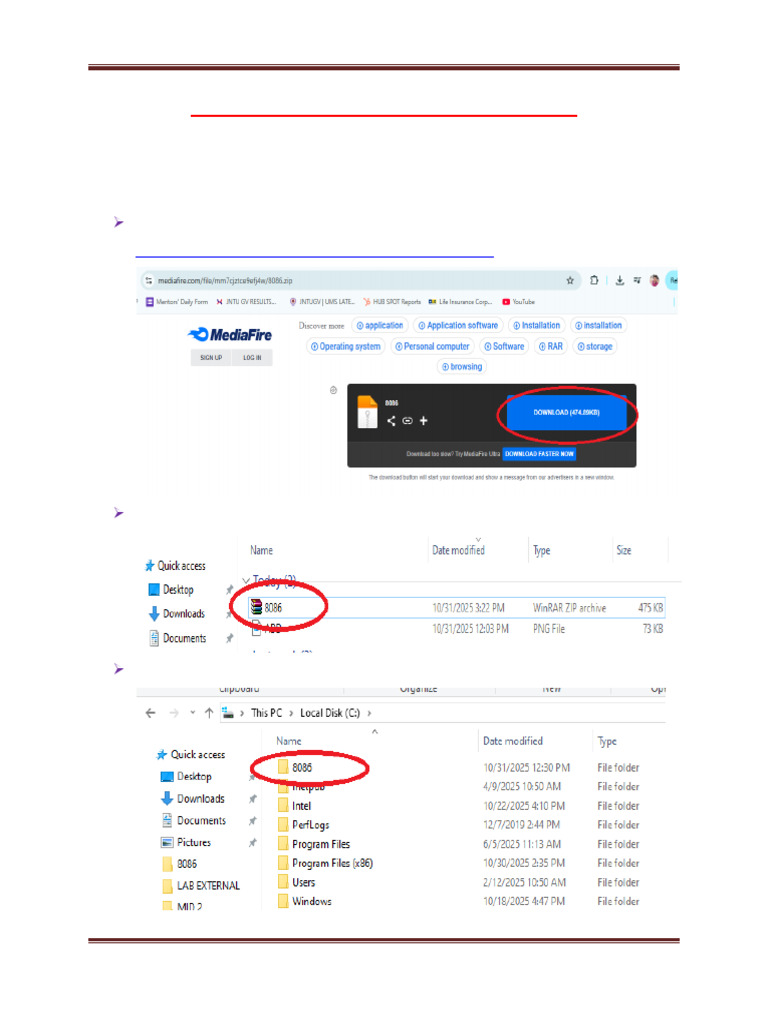 2. SOFTWARE INSTALLATION FOR 8086 nptes jj | PDF | Dos | Computer File