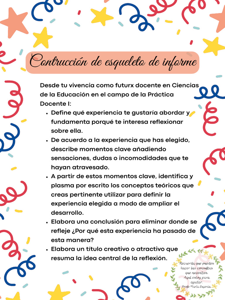 Elaboración de Esqueleto de Informe | PDF