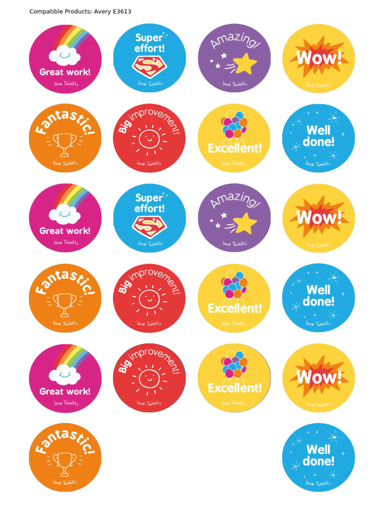 Classroom Reward Stickers | PDF