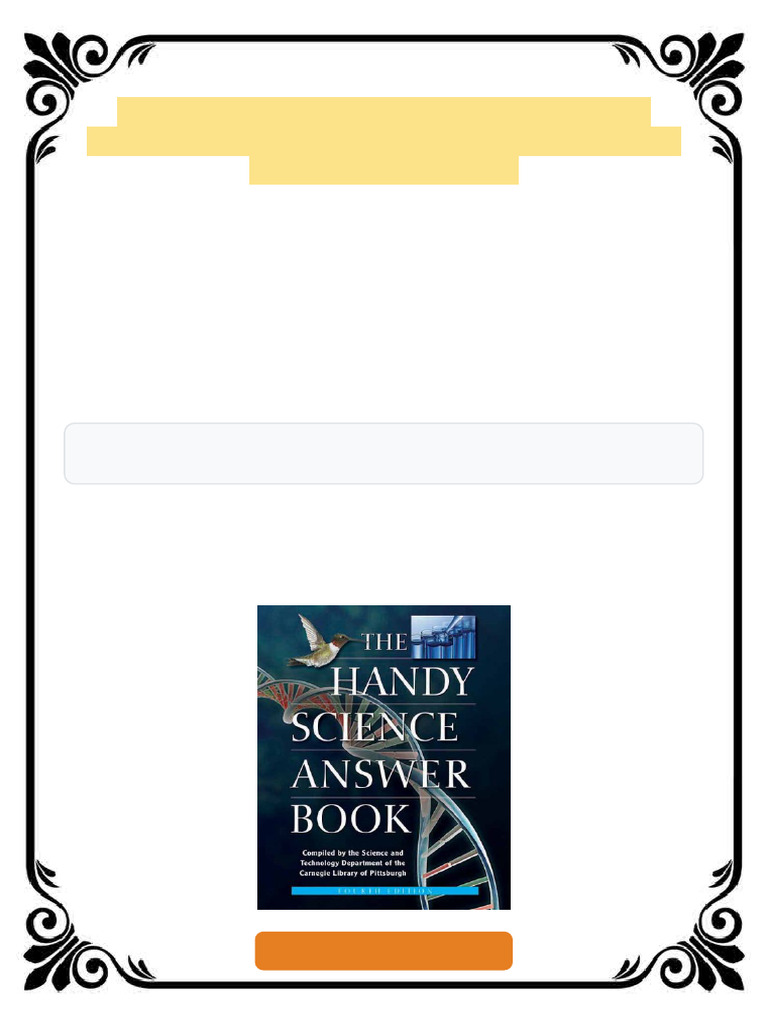 The Handy Science Answer Book 4ed. Edition Naomi E Balaban Ebook Multi ...