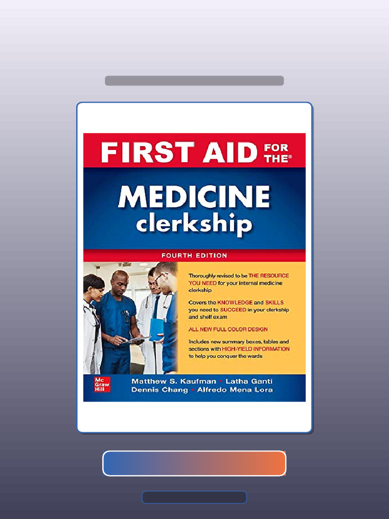 Testbank First Aid For The Medicine Clerkship Fourth Edition Exam Prep ...