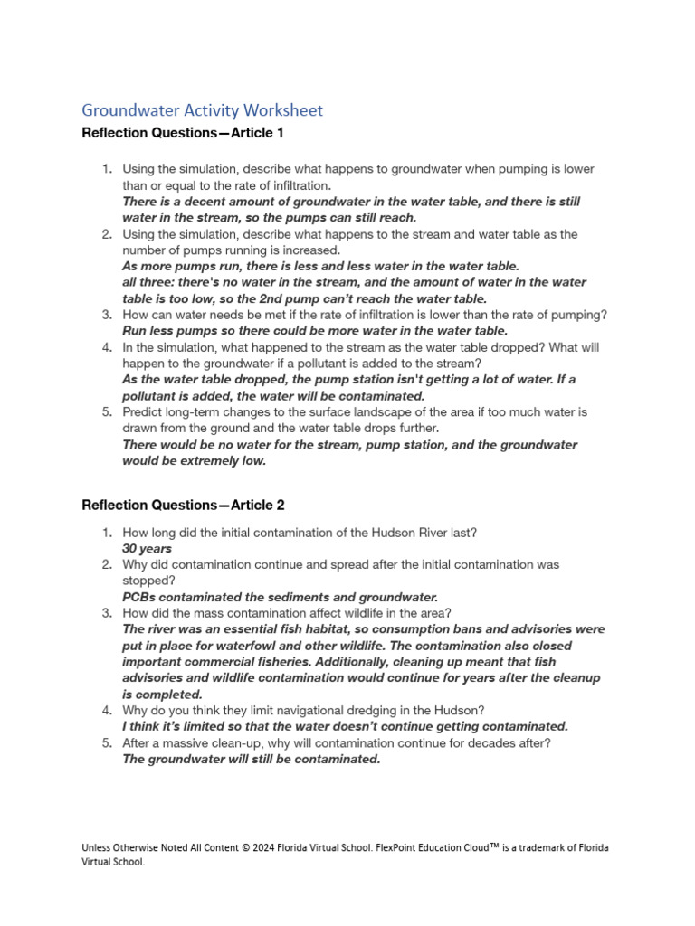 Groundwater Impact and Contamination Analysis | PDF | Water | Groundwater