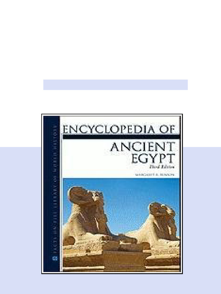 Encyclopedia of Ancient Egypt 3rd Edition Margaret R. Bunson Available ...