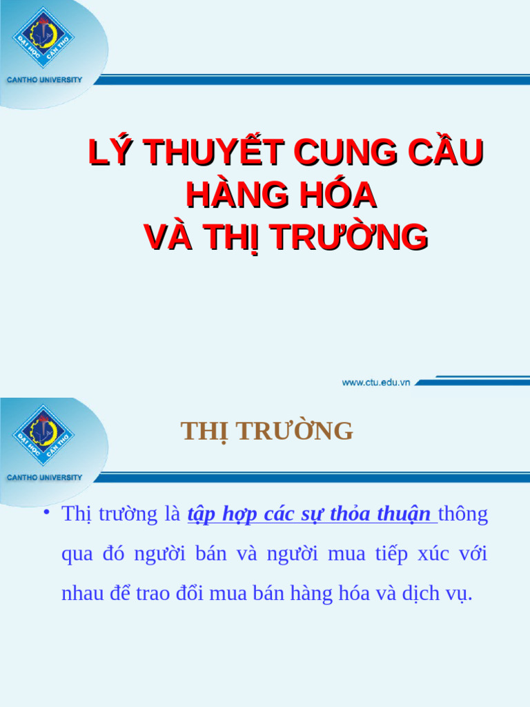 Chuong 2 - Ly Thuyet Cung Cau Hang Hoa Va Thi Truong 9.2023 | PDF