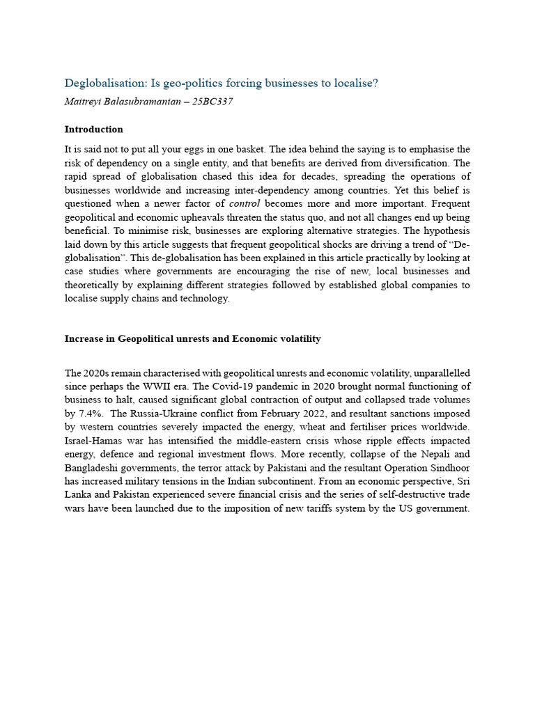 MPA Tutorial Assignment 1 | PDF | Economies