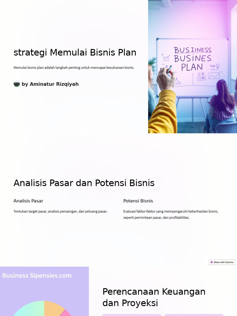 Strategi Memulai Bisnis Plan | PDF