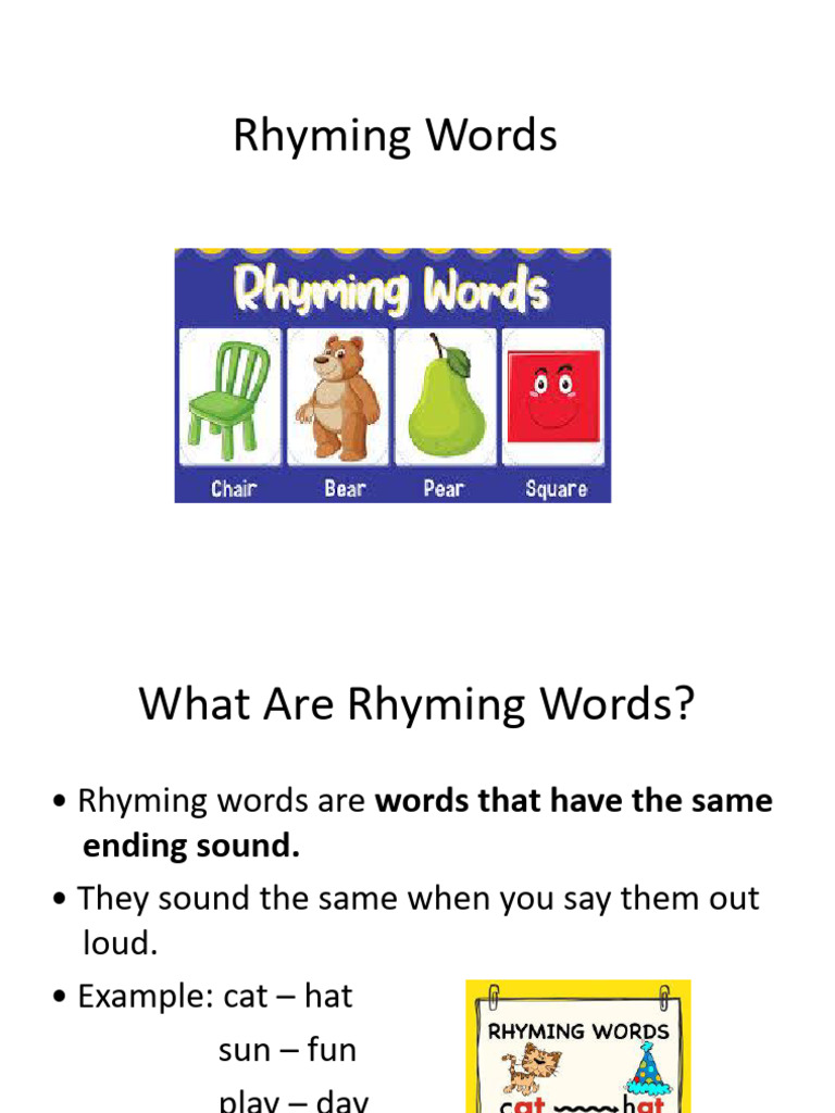 Rhyming Words Lesson Grade2 | PDF