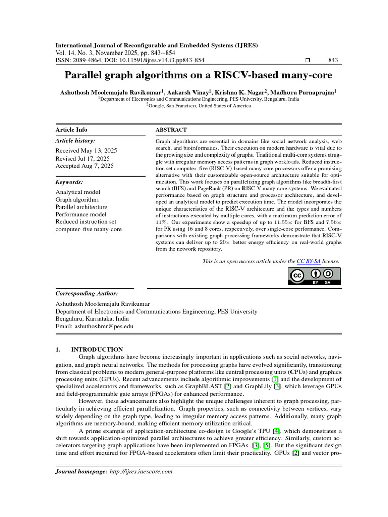 Parallel Graph Algorithms On A RISCV-based Many-Core | PDF | Vertex ...