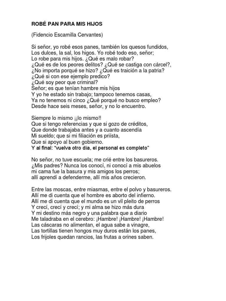 Robé Pan para Mis Hijos | PDF | Alimentos | Naturaleza