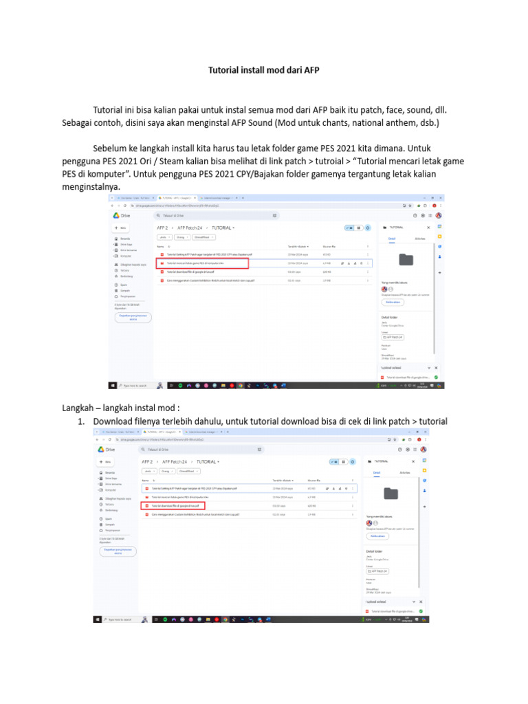 Tutorial Install Mod Dari AFP | PDF