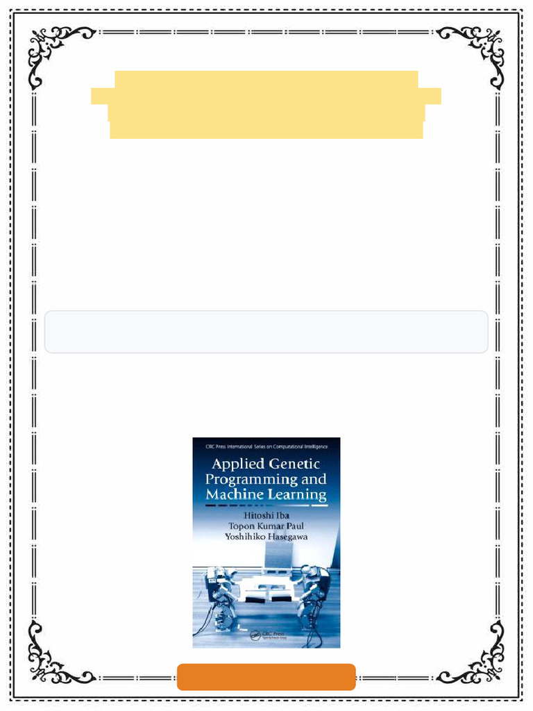 Applied Genetic Programming and Machine Learning Crc Press ...