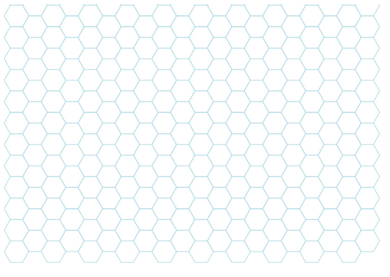 Hex Grid 20x20 Light Blue | PDF