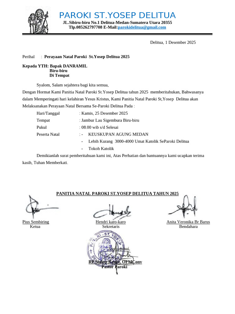 Surat Pemberitauan Ke Danramil | PDF