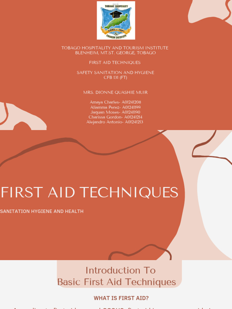 Safety Sanitation and Hygiene | PDF | Burn | First Aid