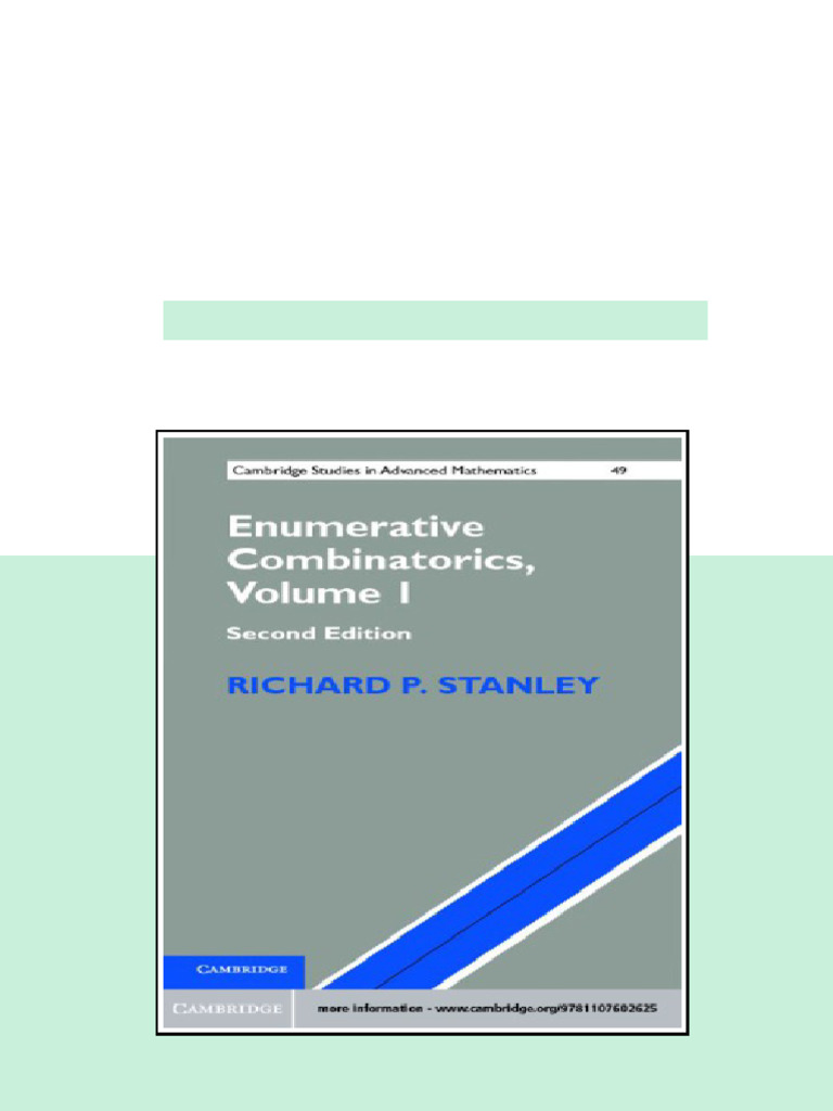 Enumerative Combinatorics Volume 1 Second Edition Richard P. Stanley full chapters instanly ...