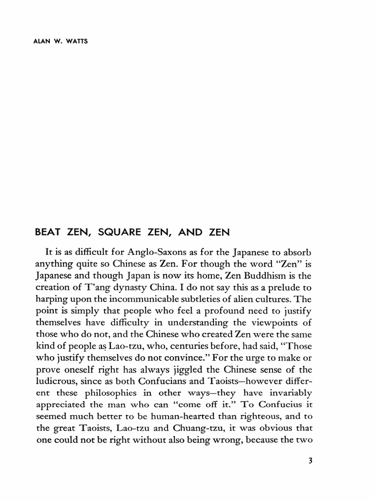 Alan Watts Zen Ideas | PDF