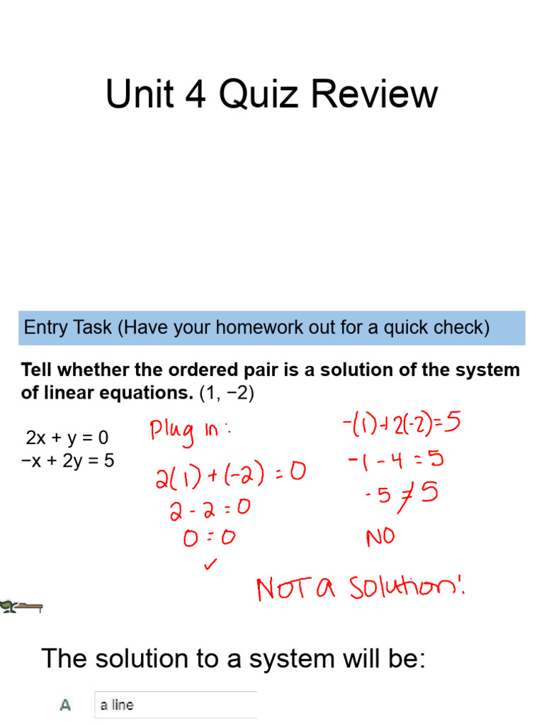 Alexis Gimmaka - Unit 4 Quiz Review Absent KEY | PDF