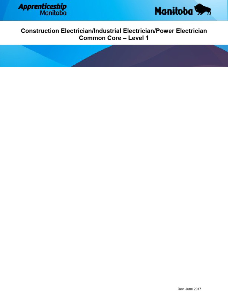 ind_elec_lev1_Apprentice Manitoba | PDF | Electrical Network | Electrician