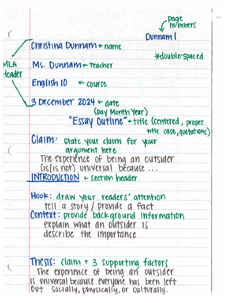 Outline Example 2.PDF _ Schoology | PDF