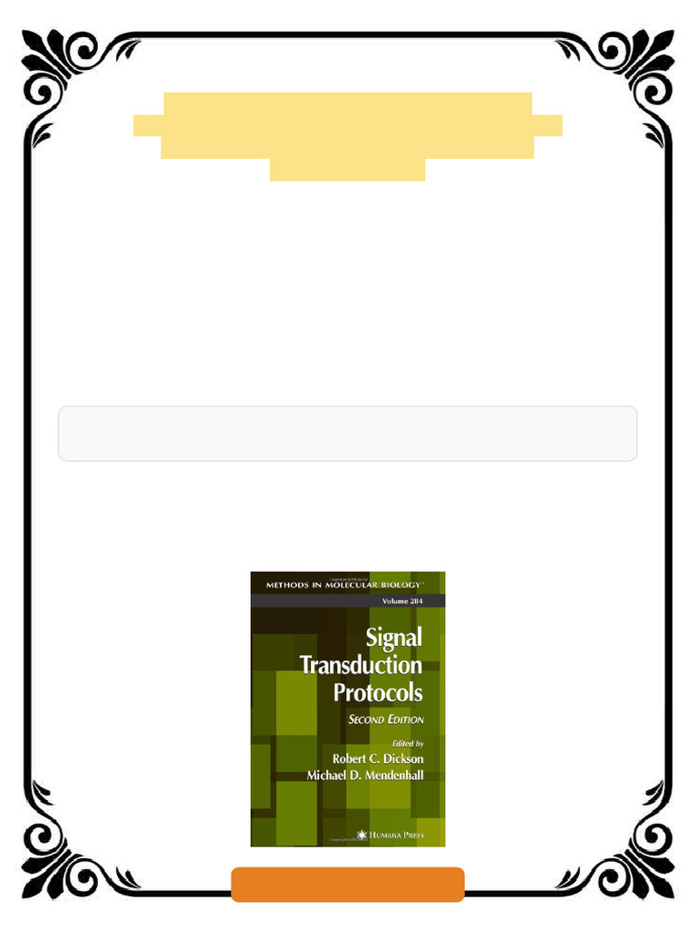Signal Transduction Protocols 2nd Editoin Methods in Molecular Biology ...