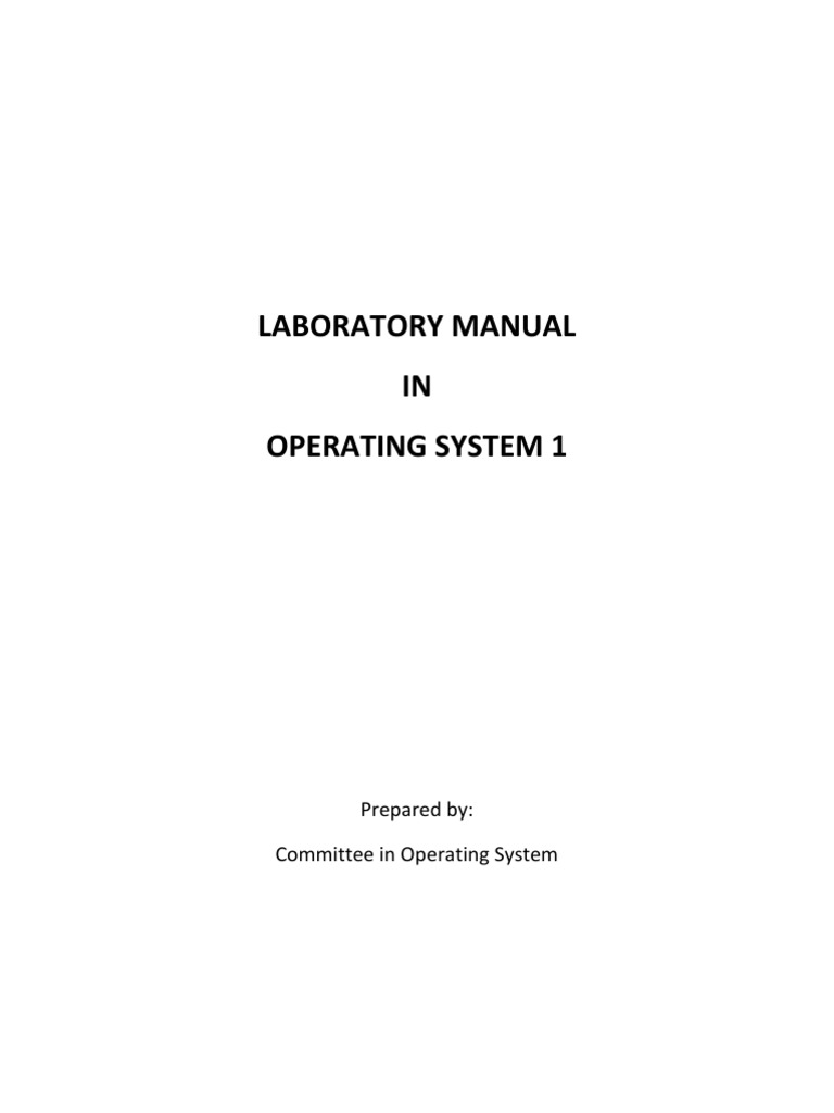 Laboratory Manual for Operating Systems | PDF | File System | Directory ...