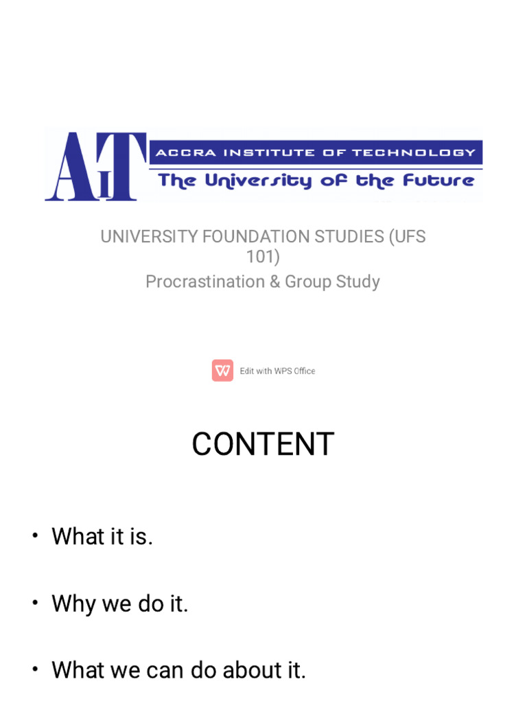 Procrastination and Group Study | PDF | Procrastination | Professional ...