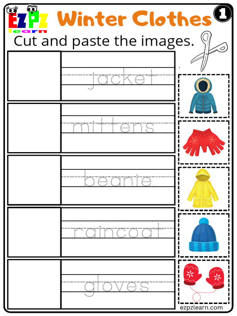 1 Winter Clothes Cut and Paste - 251210 - 020105 | PDF