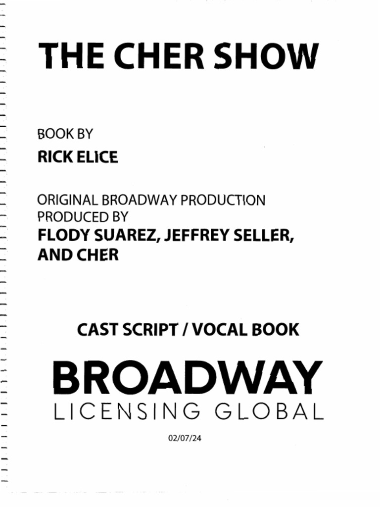 Cher - Script & Vocal Book | PDF