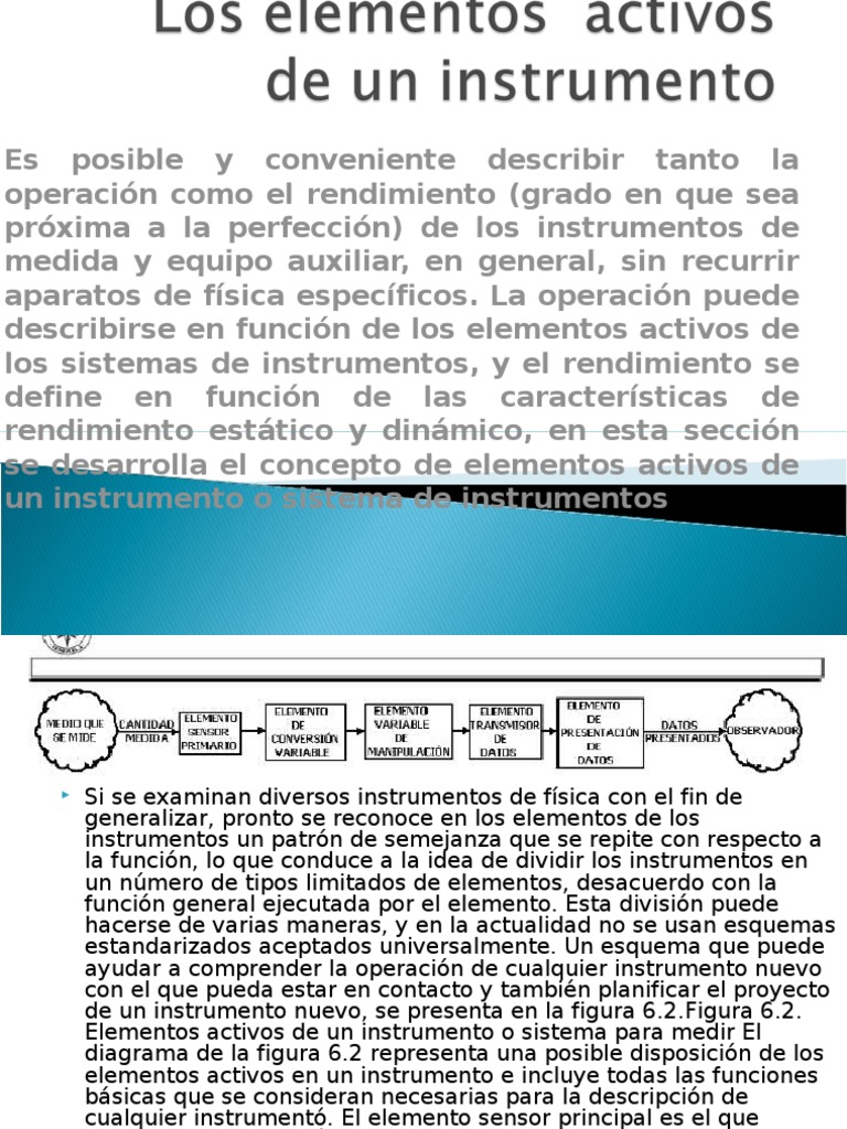 Los Elementos Activos de Un Instrumento | PDF | Corriente eléctrica ...
