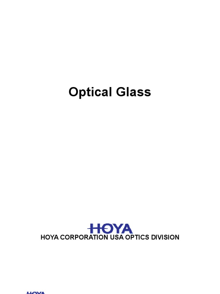 Optical Glass | PDF | Refractive Index | Dispersion (Optics)