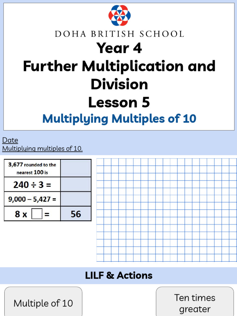 4.multiplying Multiples of 10 | PDF